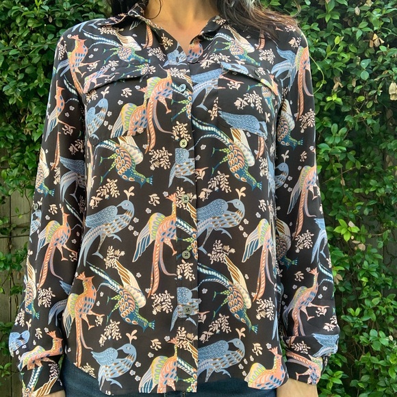 LOFT | Tops | Beautiful Loft Bird Blouse | Poshmark
